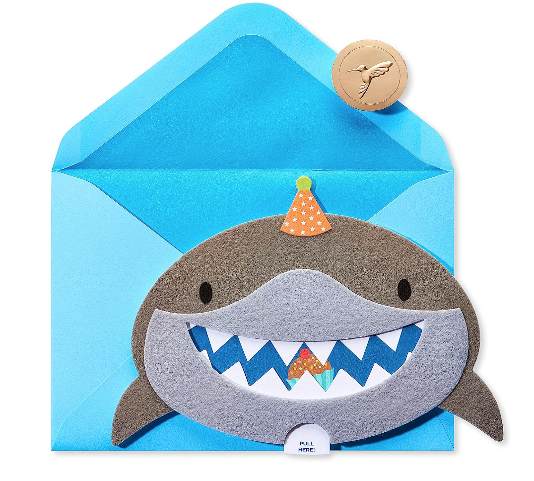 Kid's Shark Birthday Card - Penguin Gallery
