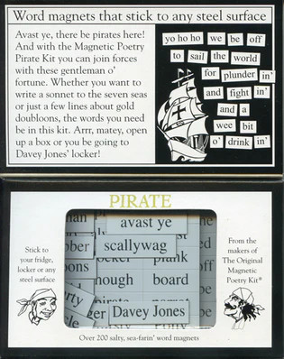 Pirate Magnetic Poetry Kit | Magnetic Poetry | The Penguin Gallery