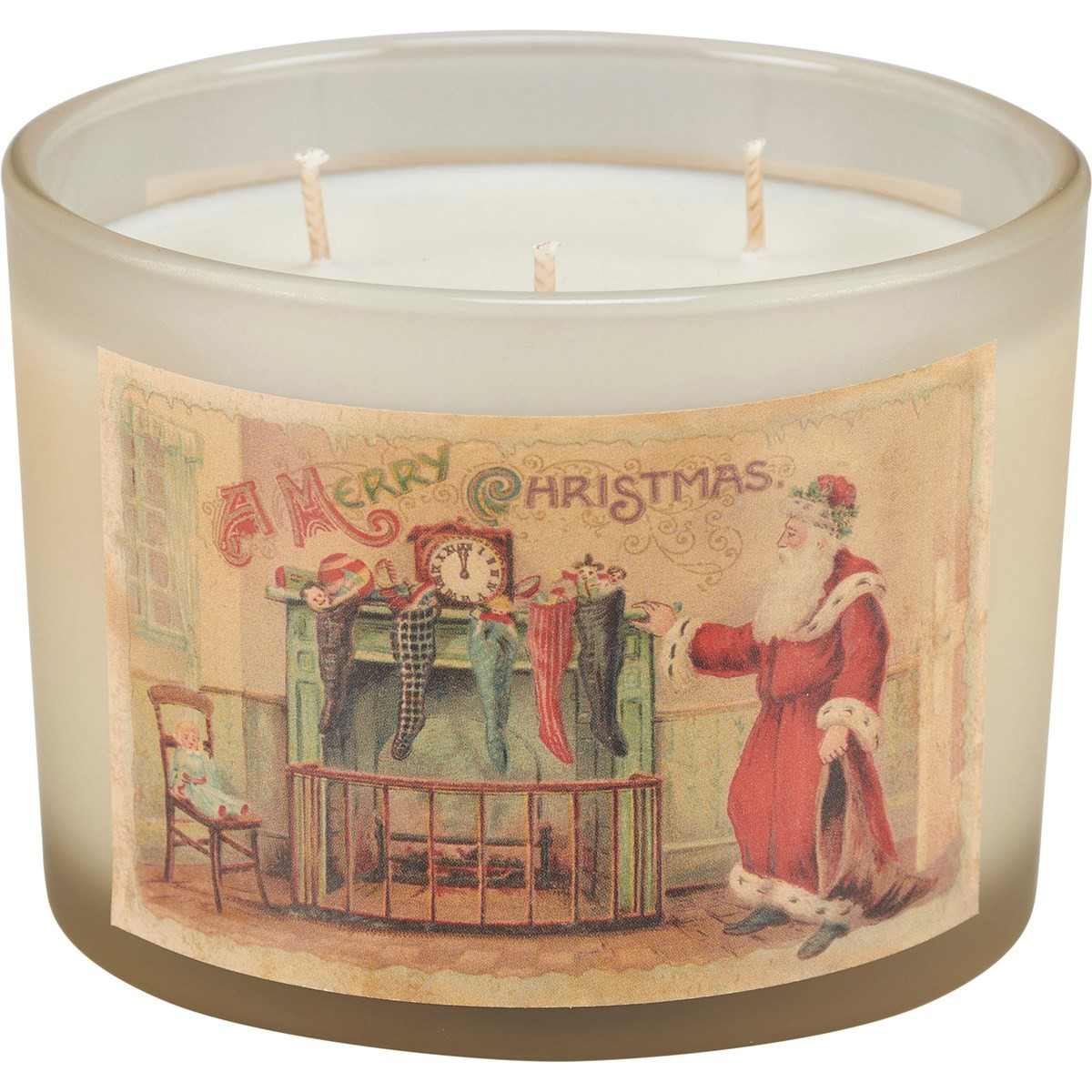 Santa Hearth Vintage Candle | Primitives by Kathy | The Penguin Gallery