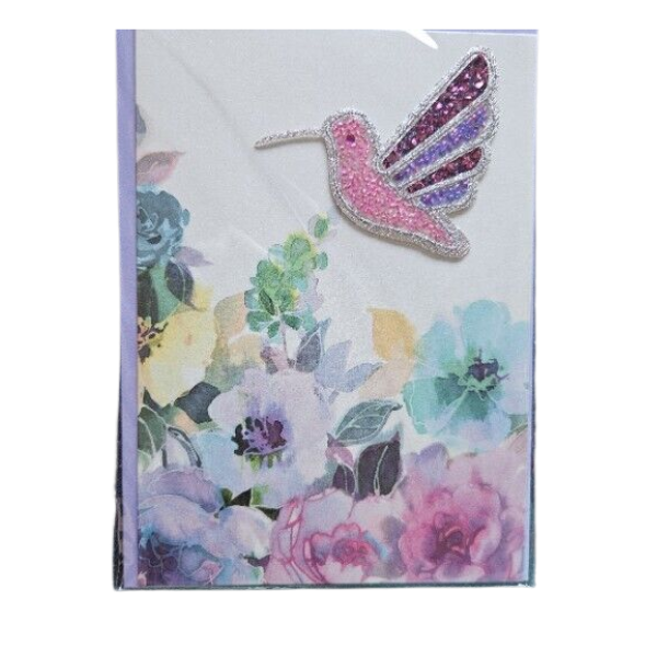 Hummingbird Patch Birthday Card | Papyrus | The Penguin Gallery