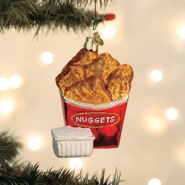 Chicken Nuggets Glass Ornament | Old World Christmas | The Penguin Gallery