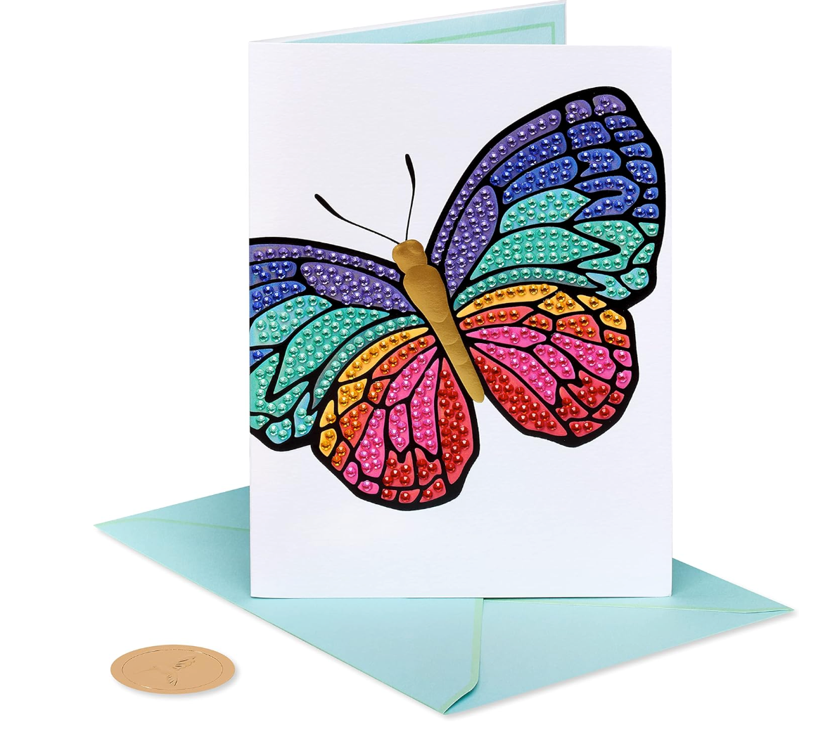 Judith Leiber Gemmed Rainbow Butterfly Card - Penguin Gallery
