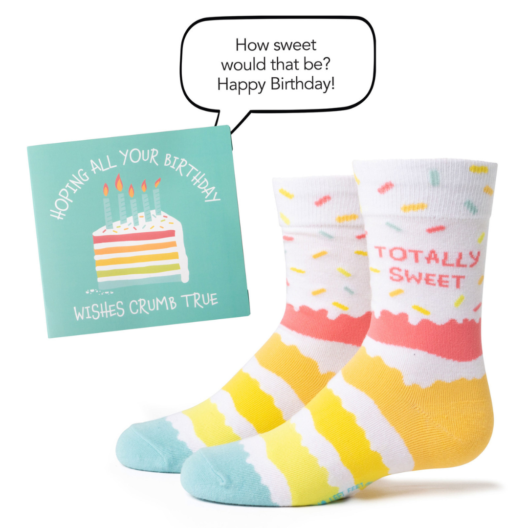 Totally Sweet Birthday Card Kid's Sock Set | Two Left Feet | The ...