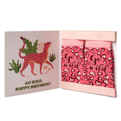 Go Wild Birthday Card Kid's Sock Set | Two Left Feet | The Penguin Gallery