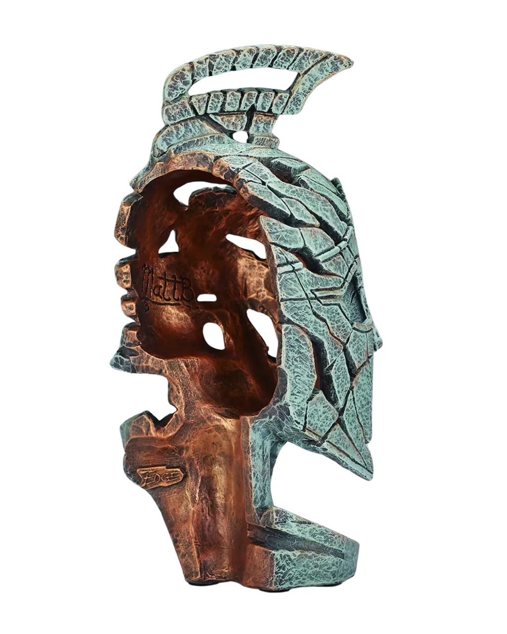 Miniature Spartan Bust Sculpture | Edge Sculpture | The Penguin Gallery
