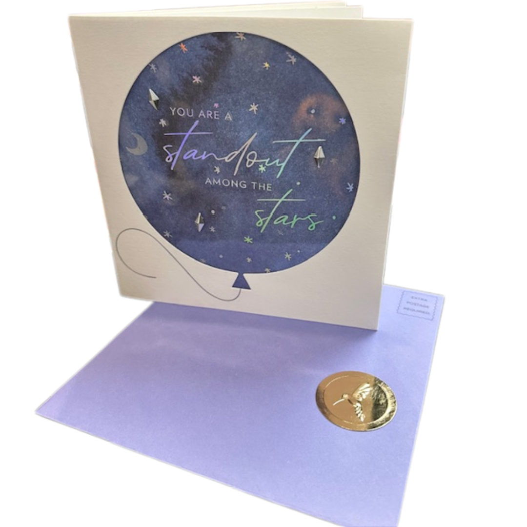Celestial Balloon Birthday Card | Papyrus | The Penguin Gallery