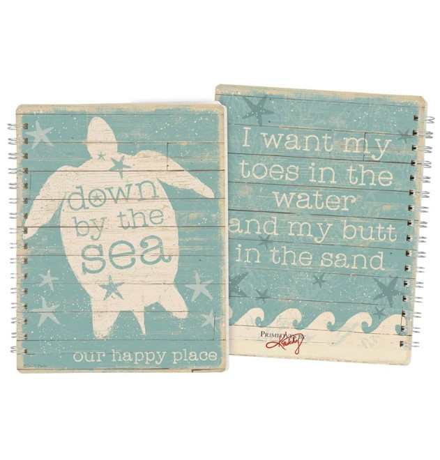 Down By The Sea Spiral Notebook | Primitives by Kathy | The Penguin Gallery