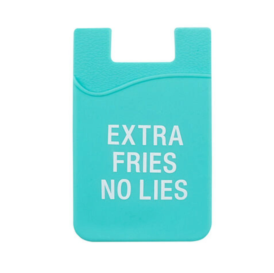 Turquoise Extra Fries Card Holder | About Face | The Penguin Gallery