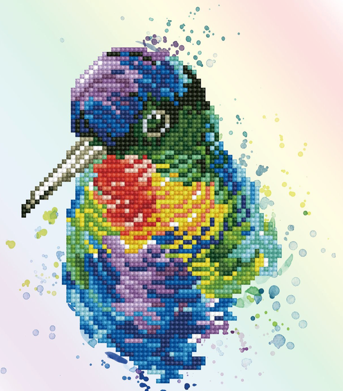 Rainbow Feathers Diamond Dots - Penguin Gallery