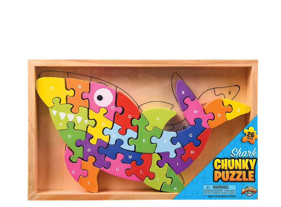 10" Wooden Shark Puzzle - Penguin Gallery