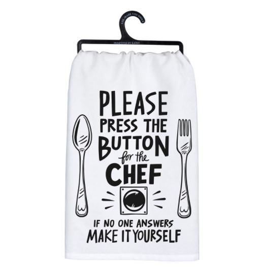 Please Press Button For The Chef Dish Towel | Primitives by Kathy | The ...
