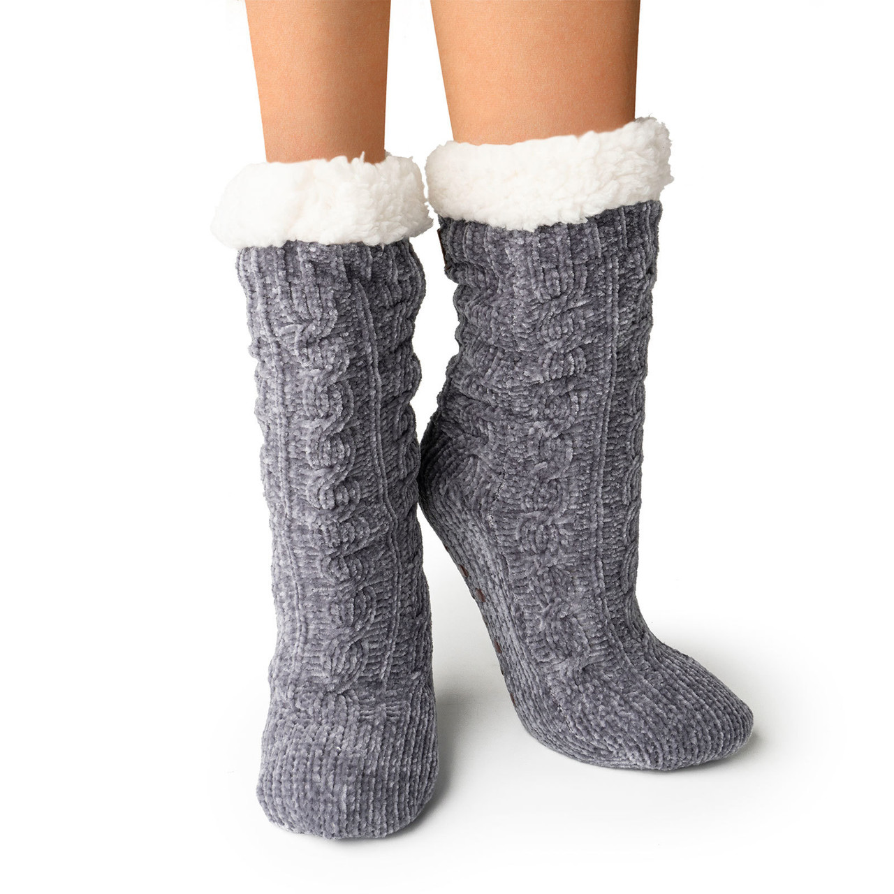 Beyond Soft Slipper Socks Grey | Britt's Knits | The Penguin Gallery