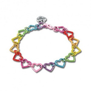 Rainbow Heart Link Bracelet | CHARM IT! | The Penguin Gallery