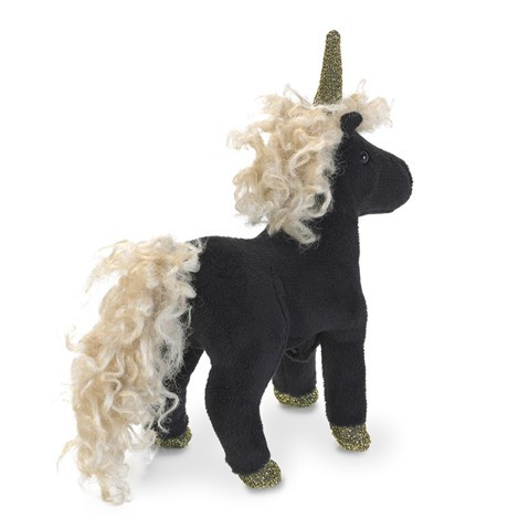 Black Unicorn Finger Puppet | Folkmanis® | The Penguin Gallery