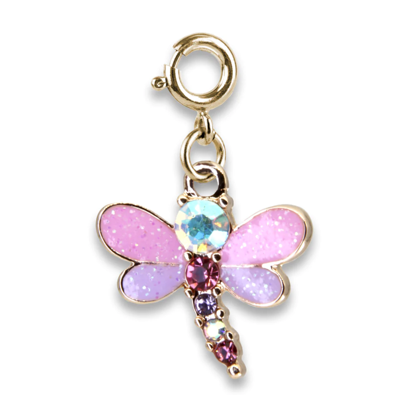 Gold Glitter Dragonfly Charm | CHARM IT! | The Penguin Gallery
