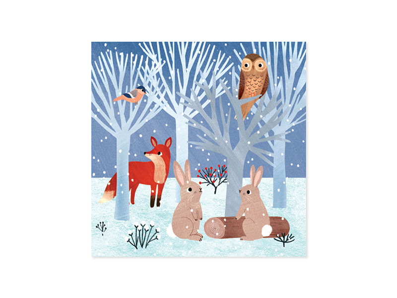 Forest Snowman Pop-Up Card (Lighted) | Up-With-Paper | The Penguin Gallery