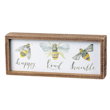 Inset Bees Sign | Primitives by Kathy | The Penguin Gallery