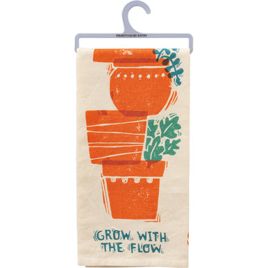 Grow With The Flow Dish Towel | Primitives by Kathy | The Penguin Gallery