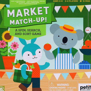 Market Match Up Spin & Sort Game | Petit Collage | The Penguin Gallery