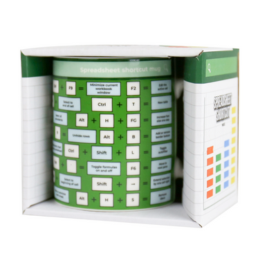 Spreadsheet Shortcut Mug | Gift Republic | The Penguin Gallery