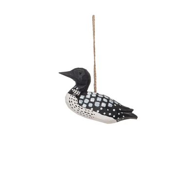 Loon Carved Wood Ornament | Joe Spencer | The Penguin Gallery