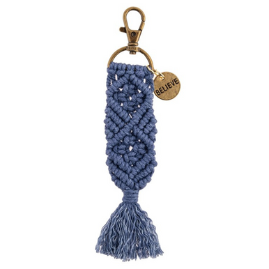 Macrame Believe Keychain| Karma | The Penguin Gallery