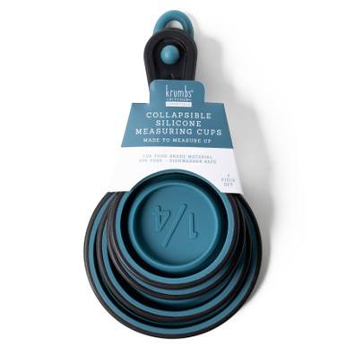 Silicone Collapsible Measuring Cups Blue | Krumbs Kitchen | The Penguin ...