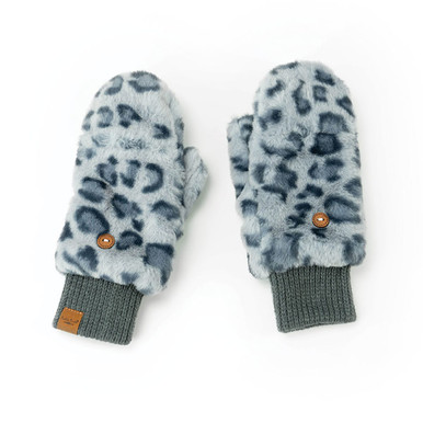 Grey Snow Leopard Mittens | Britt's Knits | The Penguin Gallery