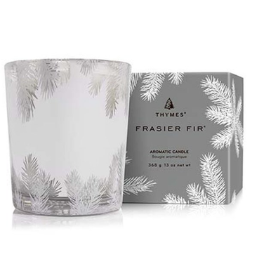 Frasier Fir Silver Statement Pine Needle Candle | Thymes | The Penguin ...