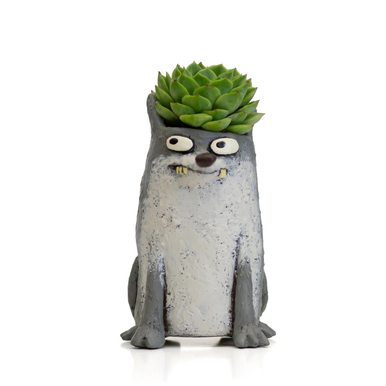 Fang the Wolf Planter | Cohasset Gifts | The Penguin Gallery