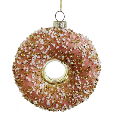 Gold and Pink Donut Ornament| Shishi | The Penguin Gallery