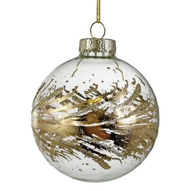 Clear Ball with Gold Splash Deco Ornament| Shishi | The Penguin Gallery