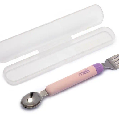 Pink & Purple Spork on the Go | Melii Baby | The Penguin Gallery