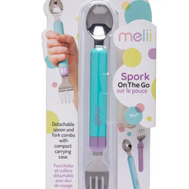 Blue & Purple Spork on the Go | Melii Baby | The Penguin Gallery