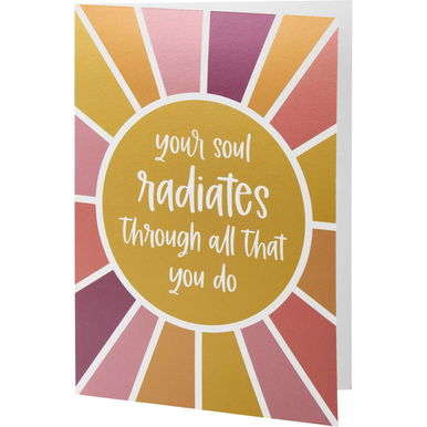 Soul Radiates Greeting Card | Primitives by Kathy | The Penguin Gallery