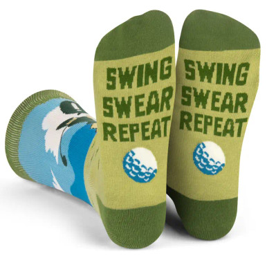 Swing Swear Repeat Socks | Lavley | The Penguin Gallery