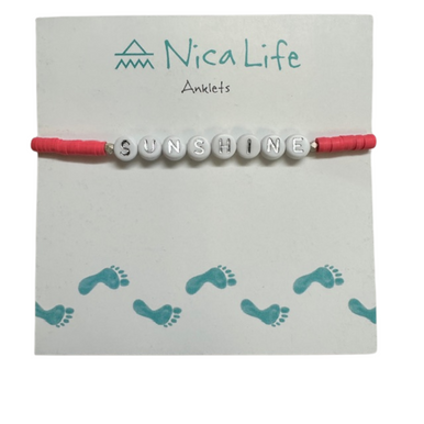 Coral Sunshine Anklet | Nica Life | The Penguin Gallery