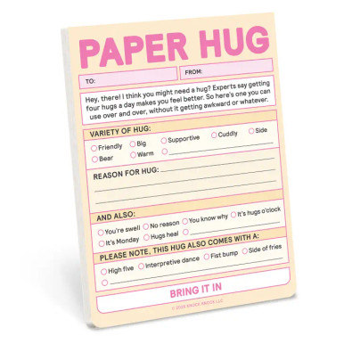 Paper Hug Nifty Notepad | Knock Knock | The Penguin Gallery