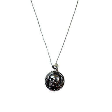 Silver Skull Circle Necklace| BSS Jewelry | The Penguin Gallery