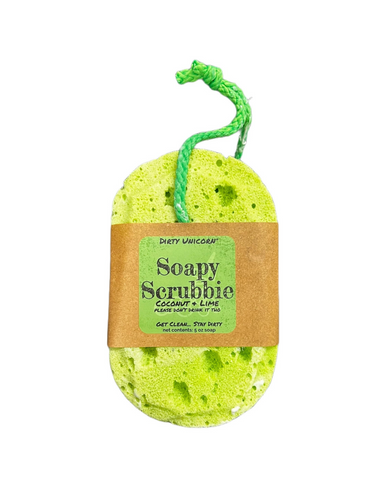 Coconut Lime Green Scrubbie| Dirty Unicorn | The Penguin Gallery