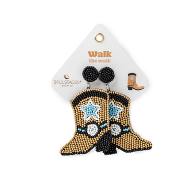 Beaded Earrings Cowboy Boots | Soul Stacks | The Penguin Gallery