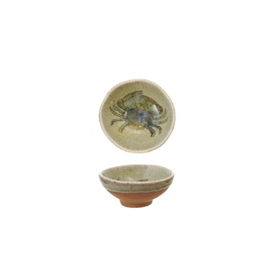 Blue Crab Hand-Painted Pinch Pot | Creative Co-op | The Penguin Gallery