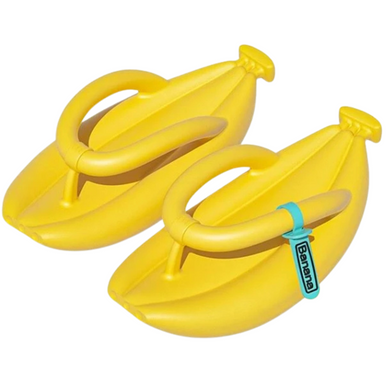 Yellow Banana Silly Slides LG | Ooh Yea Socks | The Penguin Gallery