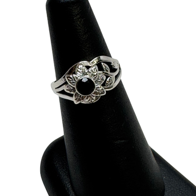 Black Onyx Flower Sterling Silver S5| Designs by Bobby Dugal | The ...