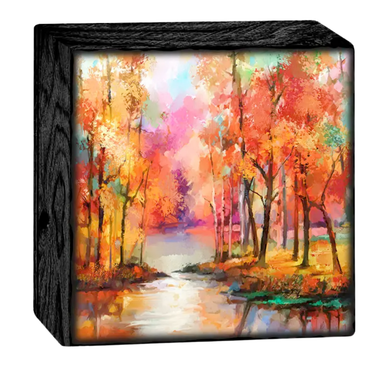 River Red Block Sign| Illustrated Light Gifts | The Penguin Gallery