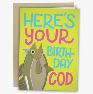 Here's Your Birthday Cod Card | Sleazy Greetings | The Penguin Gallery