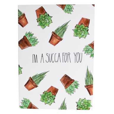 Succa Four You Succulent Card | Scribbles and Doodlez | The Penguin Gallery