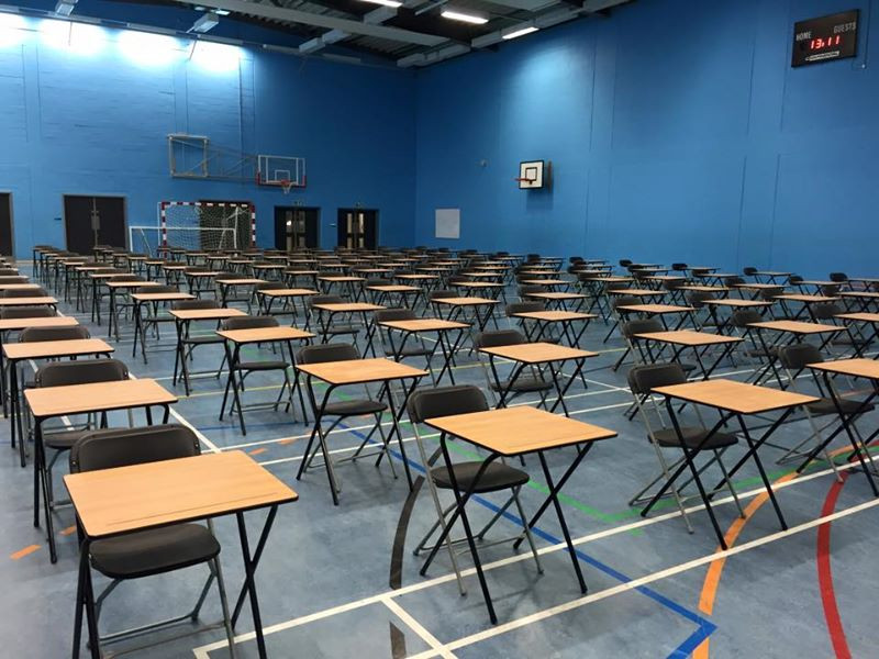 Exam Desks | Foldable | Beech or Grey Finish | Front Row Furniture