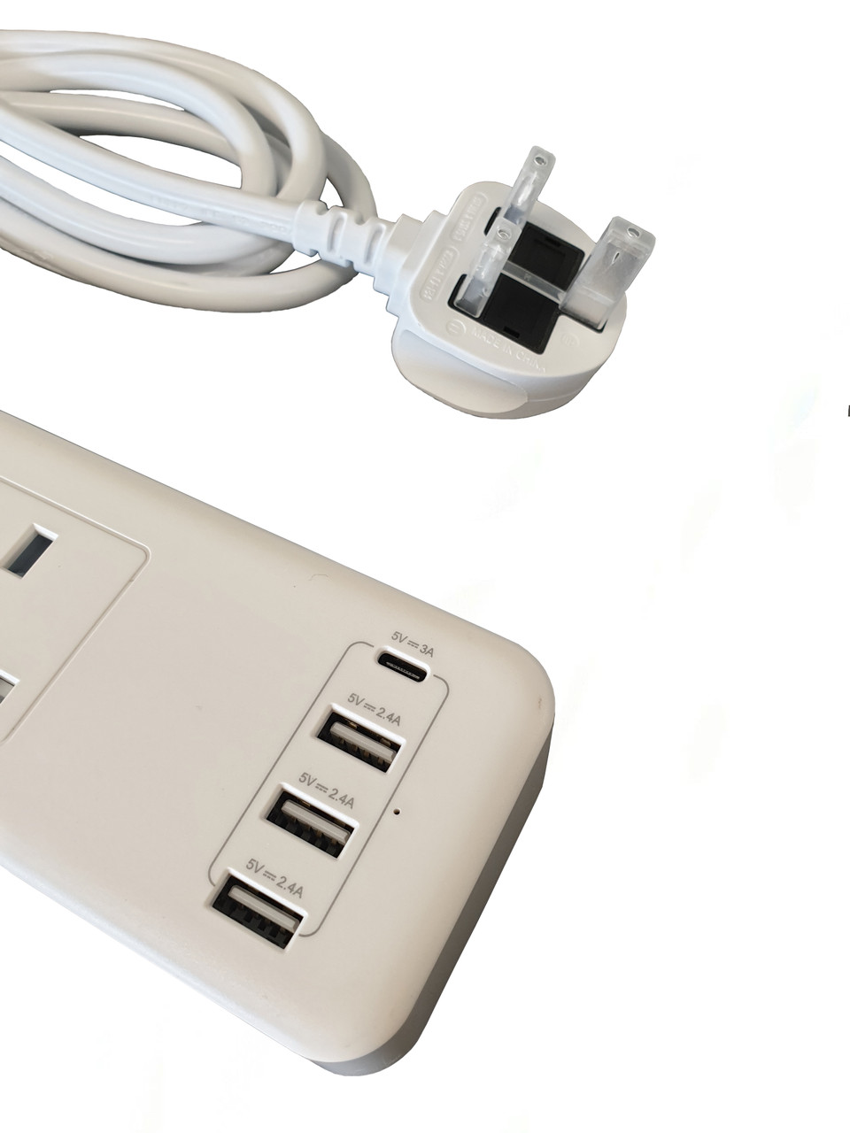 Powerboard 4 Gang Socket, USB connection 3m Ex-Birmingham Commonwealth ...