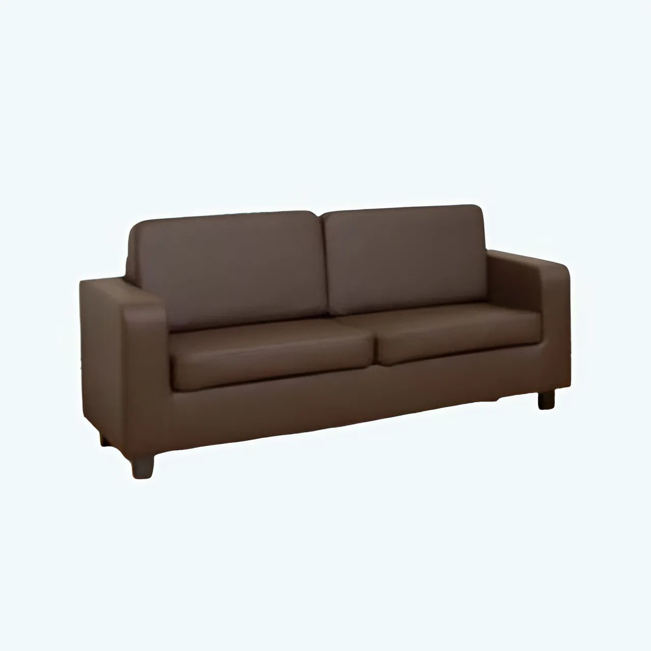 Compact 3 Seater Faux Leather Sofa- Front Row Furniture